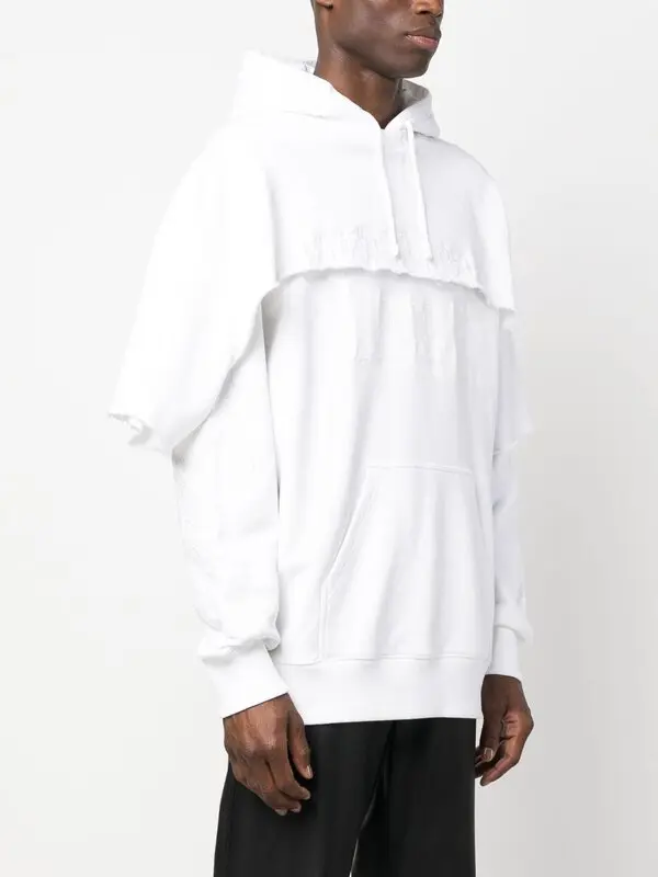 Givenchy Layered Drawstring Cotton Hoodie