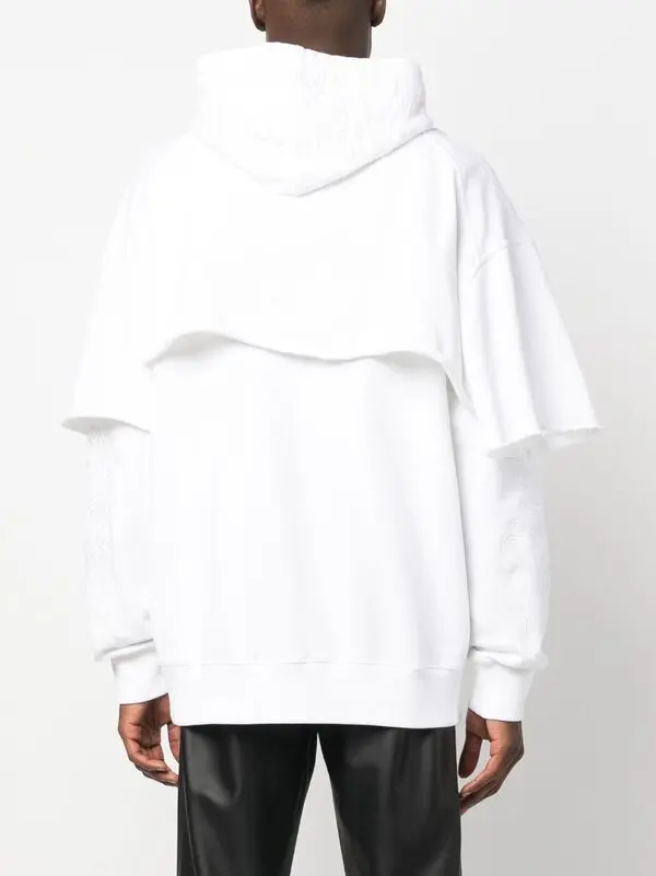 Givenchy Layered Drawstring Cotton Hoodie