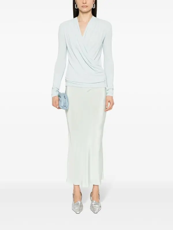 Givenchy V-neck Draped Blouse