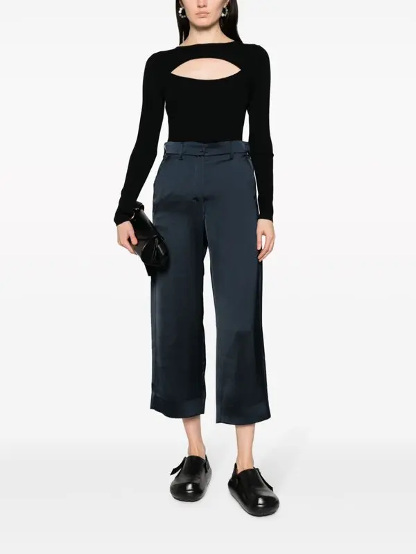 Max Mara Monza Satin Cropped Trousers