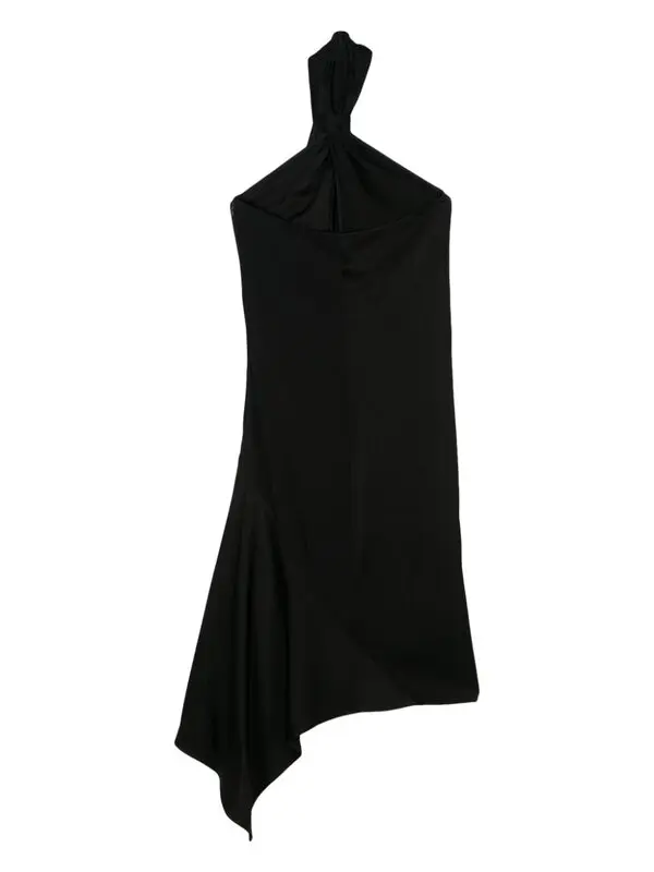Givenchy Knot-detail Asymmetric Midi Dress - Black