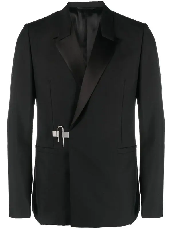 Givenchy Peak-lapels Hook-fastening Blazer - Black
