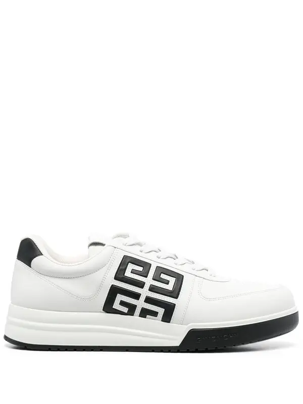 Givenchy Contrasting-logo Leather Sneakers - White