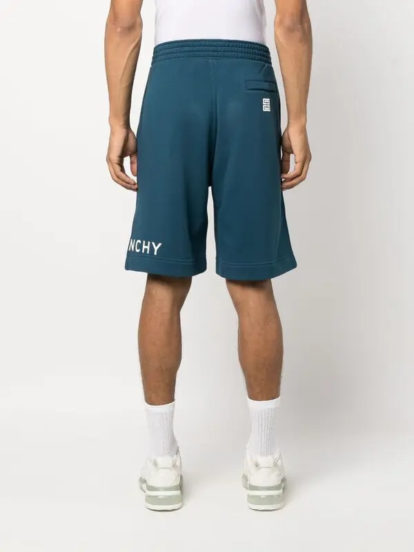 Givenchy Logo-print Jersey Track Shorts - Blue