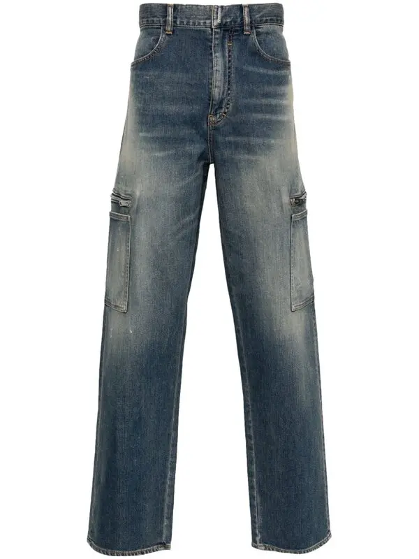 Givenchy Straight-leg Cargo Jeans - Blue