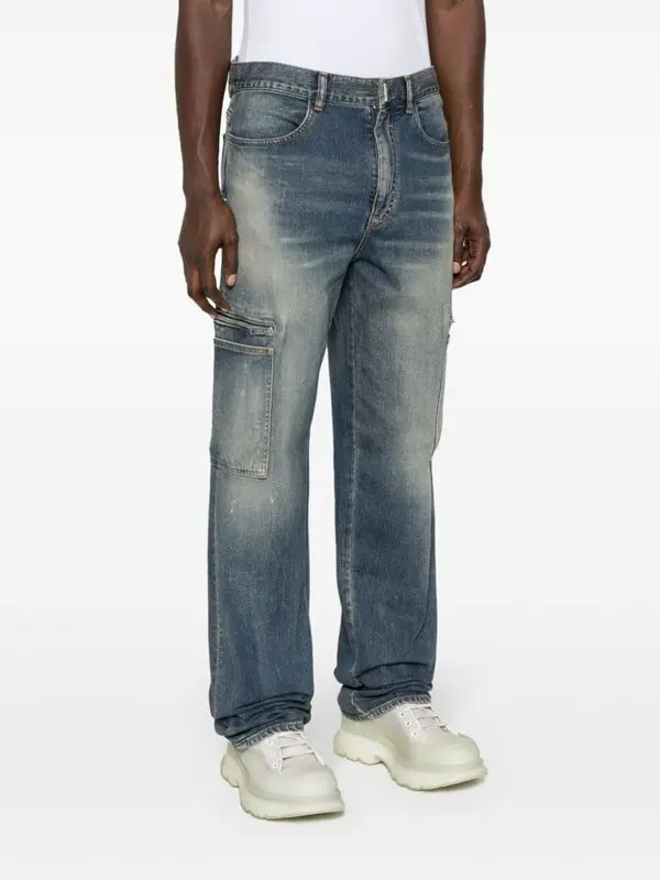 Givenchy Straight-leg Cargo Jeans - Blue