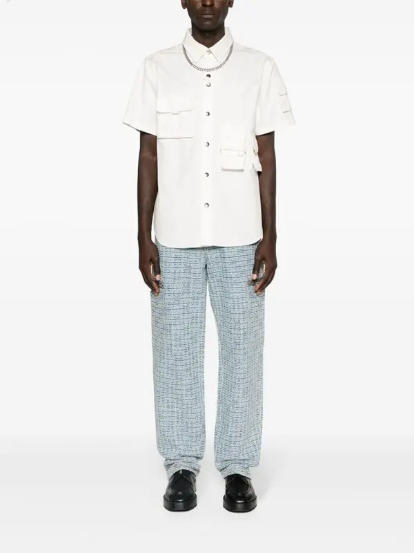 Givenchy 4g-embossed Wide-leg Jeans