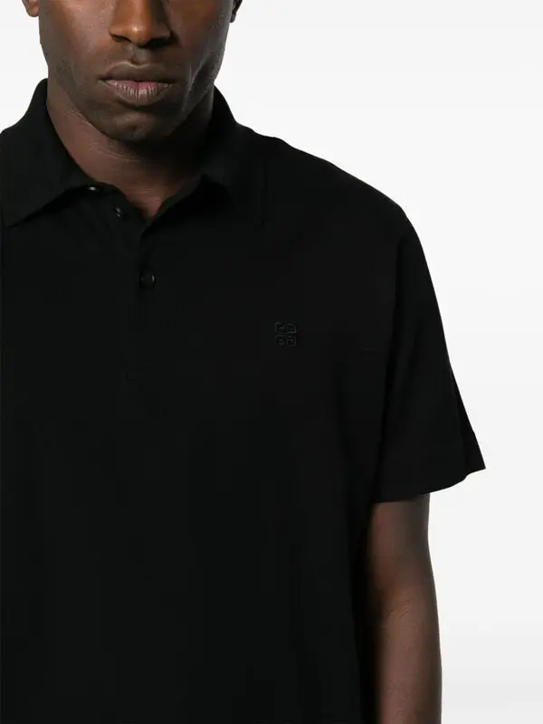 Givenchy Embroidered-monogram Cotton Polo Shirt