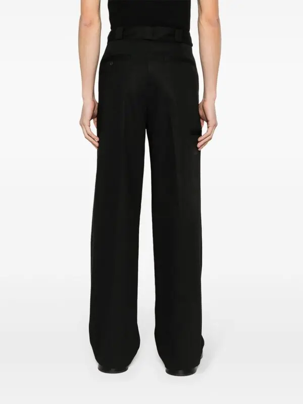 Givenchy Pleated Wide-leg Trousers - Black