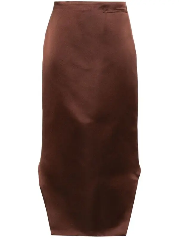 Givenchy Satin High-low Hem Skirt