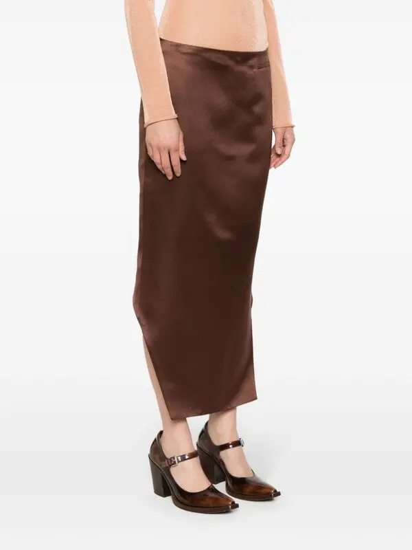 Givenchy Satin High-low Hem Skirt