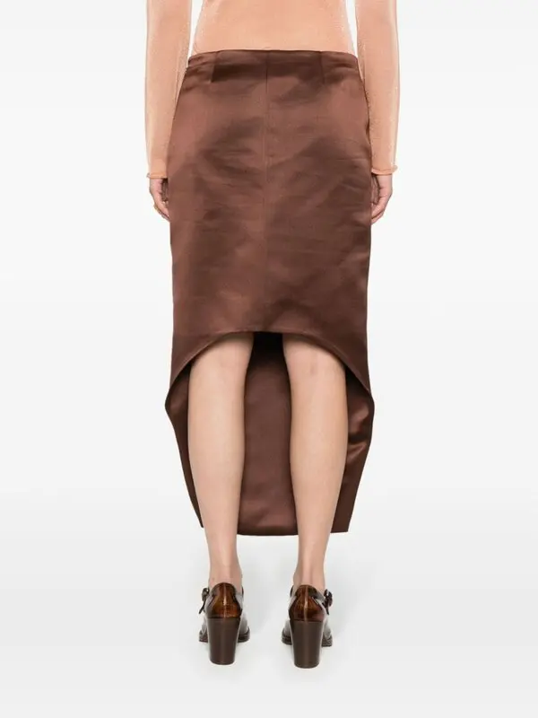 Givenchy Satin High-low Hem Skirt