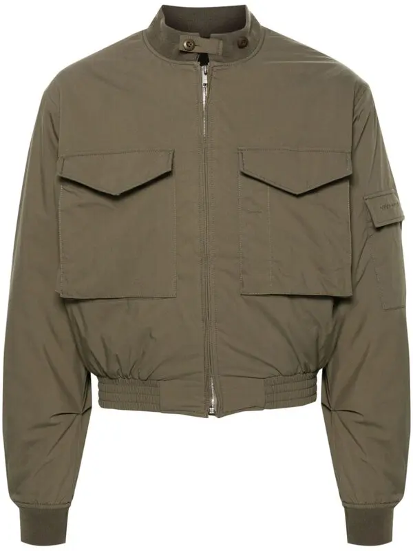 Givenchy Cropped Bomber Jacket - Green