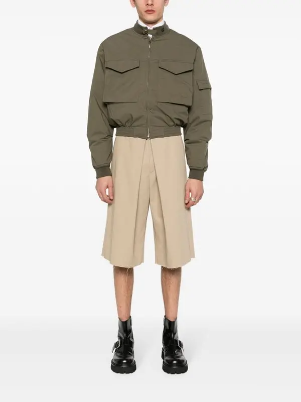 Givenchy Cropped Bomber Jacket - Green