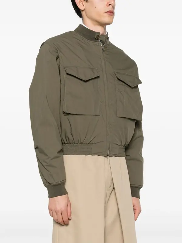 Givenchy Cropped Bomber Jacket - Green