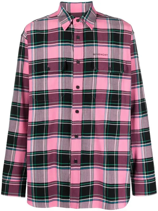Givenchy Plaid-check Pattern Shirt