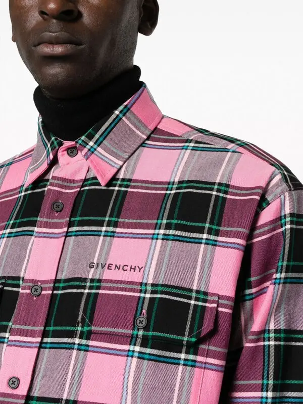 Givenchy Plaid-check Pattern Shirt