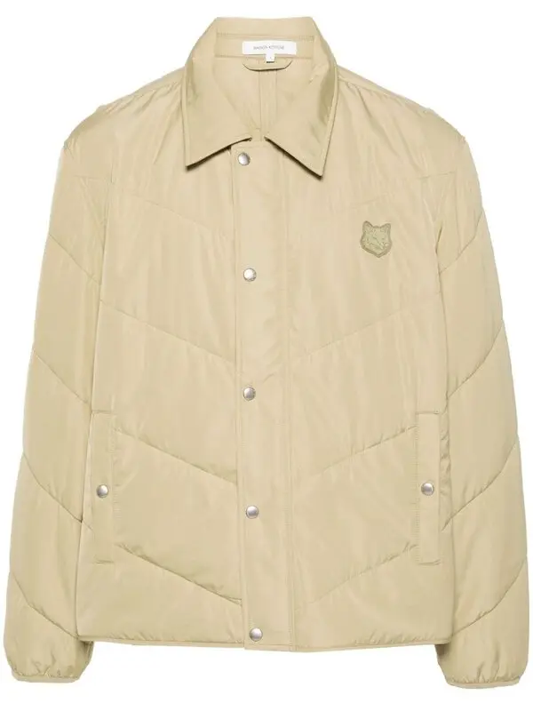 Maison Kitsuné Bold Fox Head Quilted Jacket - Neutrals