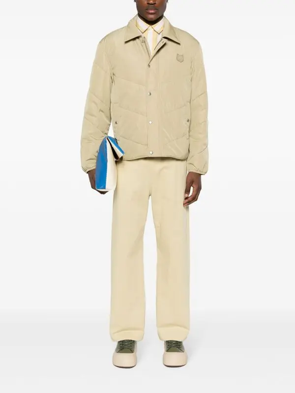 Maison Kitsuné Bold Fox Head Quilted Jacket - Neutrals