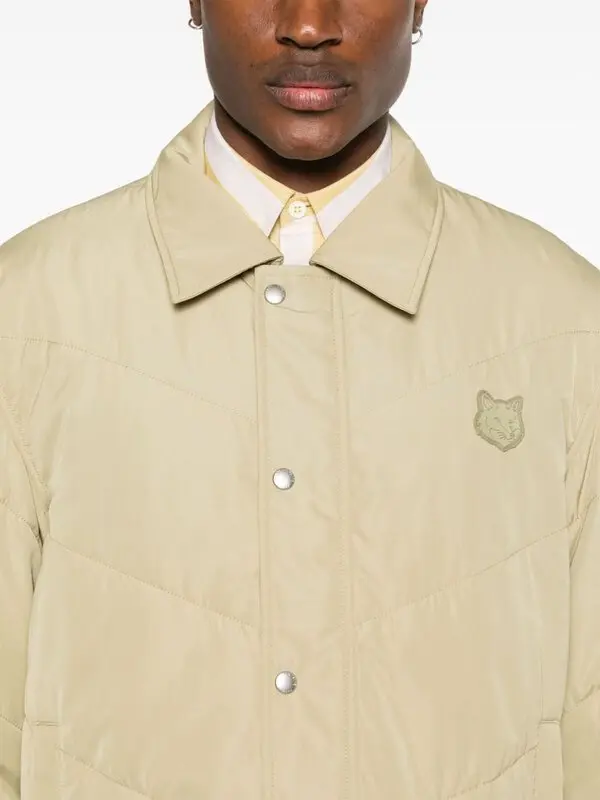 Maison Kitsuné Bold Fox Head Quilted Jacket - Neutrals