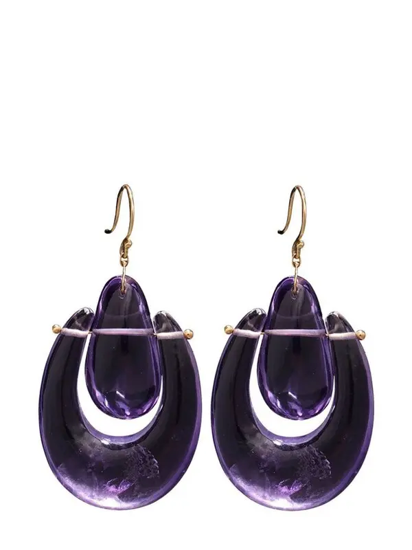 TEN THOUSAND THINGS 18kt Yellow O'keeffe Amethyst Earrings - Gold