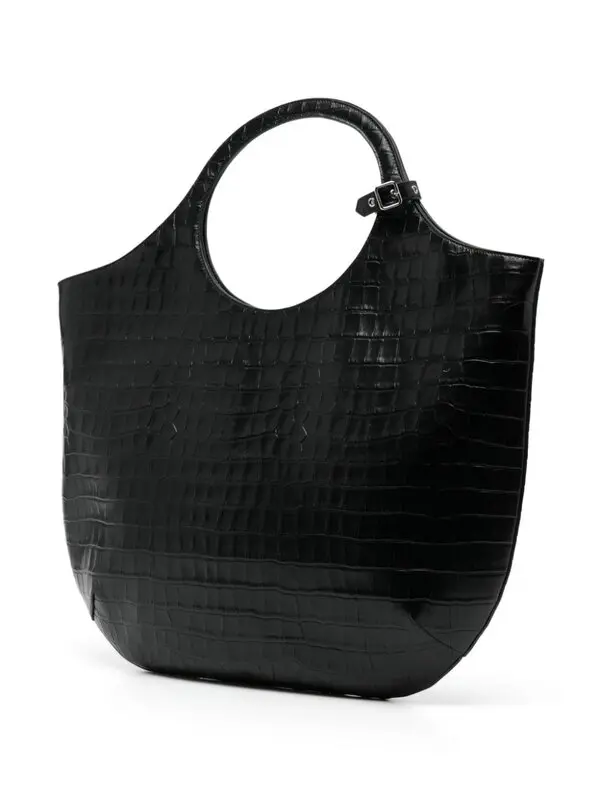 COURREGES Large Holy Crocodile Tote - Black