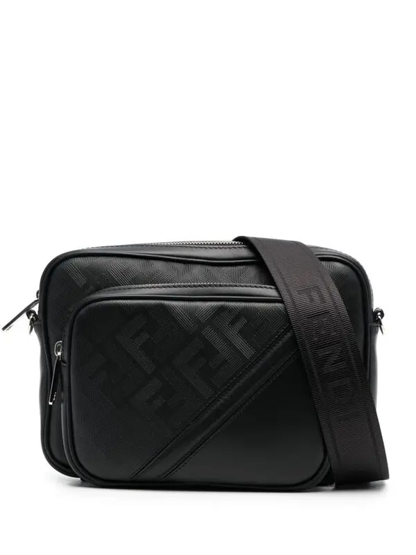 Fendi Shadow Diagonal Messenger Bag - Black