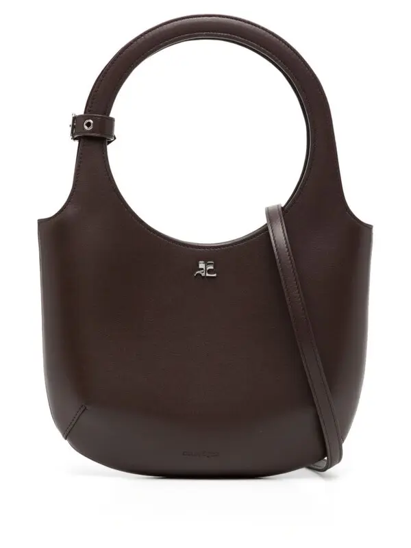 COURREGES Holy Leather Tote - Brown