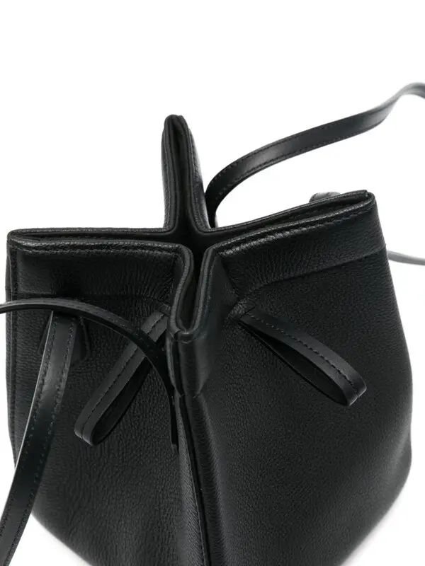 Fendi Small Origami Leather Bucket Bag - Black