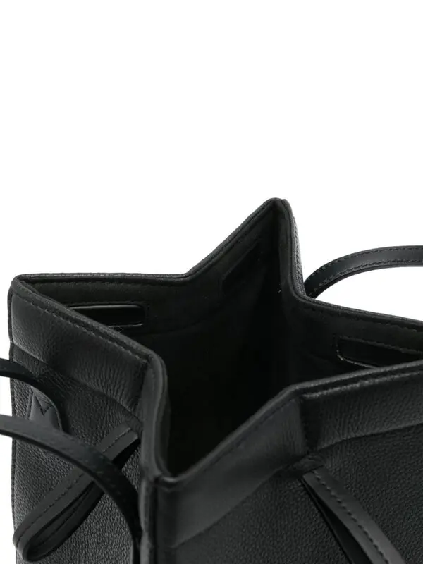 Fendi Small Origami Leather Bucket Bag - Black