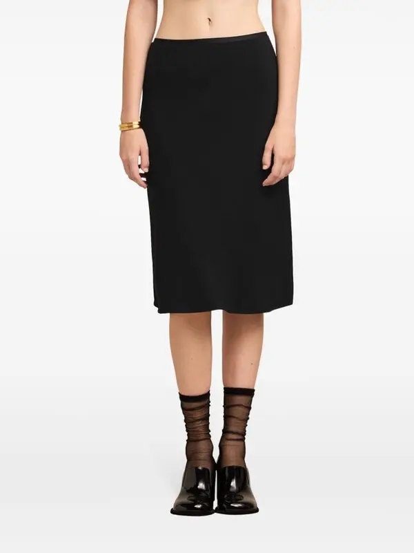 Ami Crepe Midi Skirt