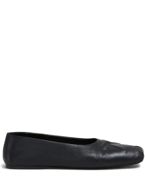 Marni Bow-embossed Ballerina Shoes - Black