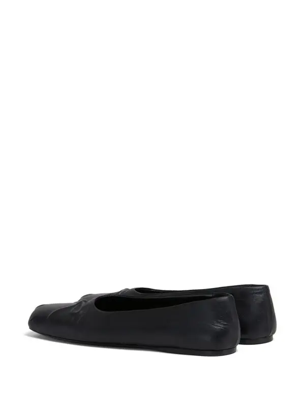 Marni Bow-embossed Ballerina Shoes - Black