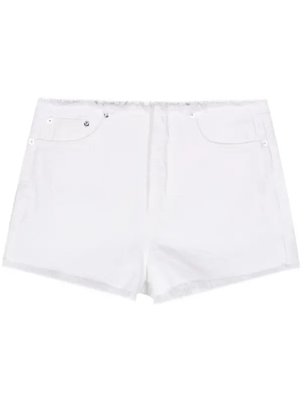 Michael Kors Frayed Denim Shorts - White
