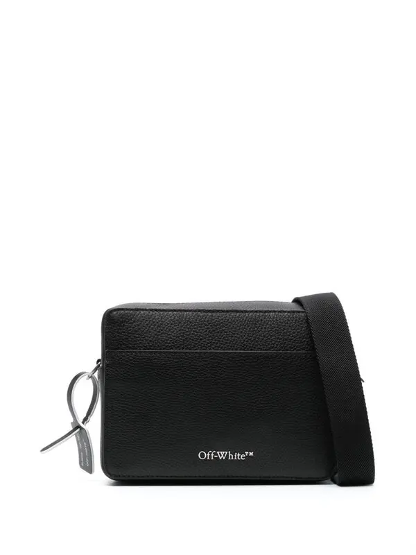 Off-White Logo-lettering Leather Shoulder Bag
