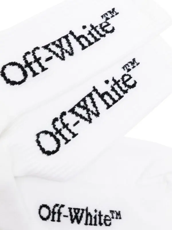 Off-White Logo-intarsia Socks - White