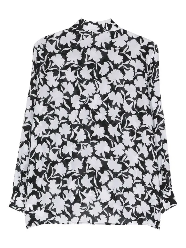 Michael Kors Shadow Floral Crepe Shirt