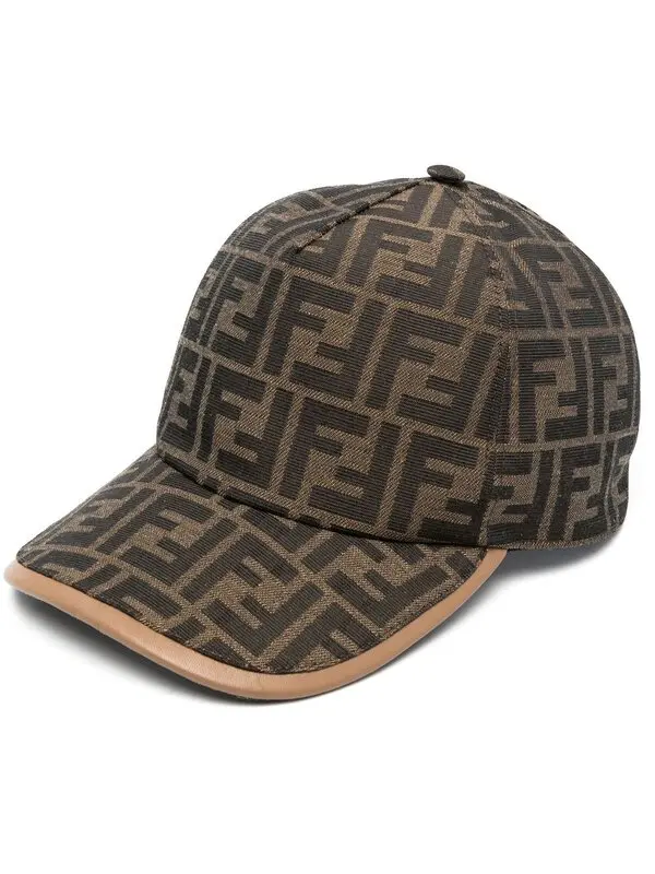 Fendi Ff Pattern Cap - Brown | Editorialist