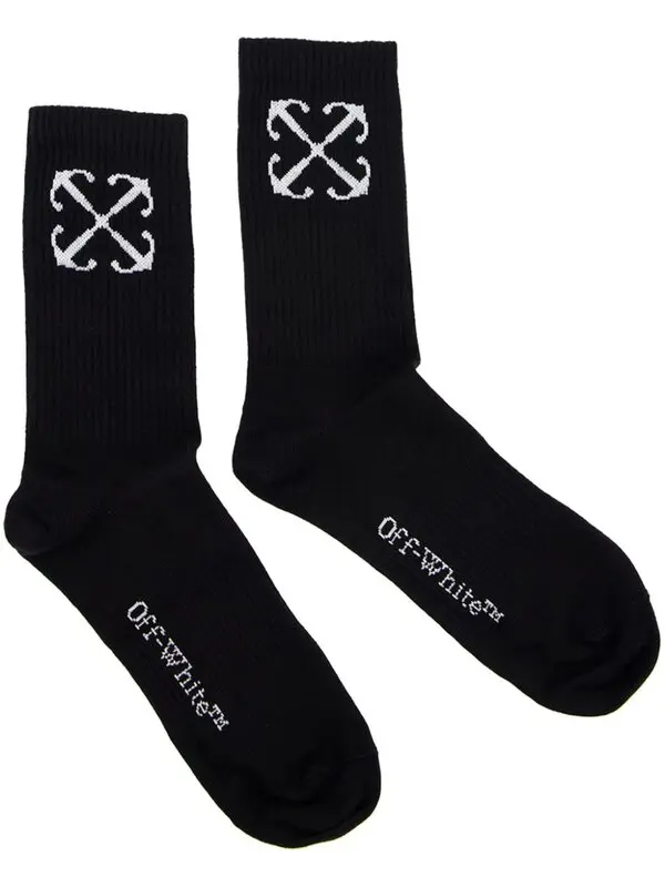 Off-White Arrows-motif Socks - Black