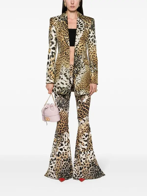 Roberto Cavalli Jaguar Skin-print Silk Blazer