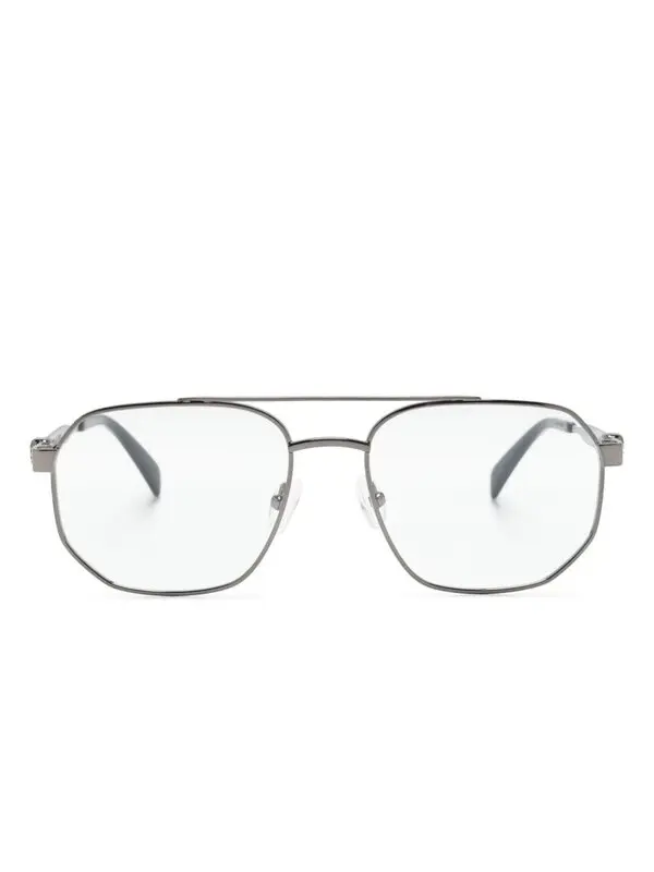 Alexander McQueen 0495o Pilot-frame Eyeglasses - Grey
