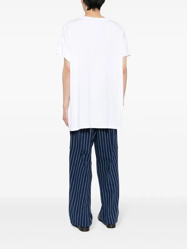 MARINA YEE Draped-detail Cotton T-shirt