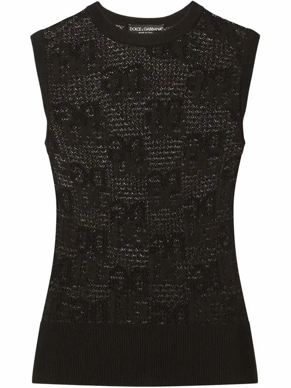 Dolce & Gabbana Sleeveless Lace-stitch Top