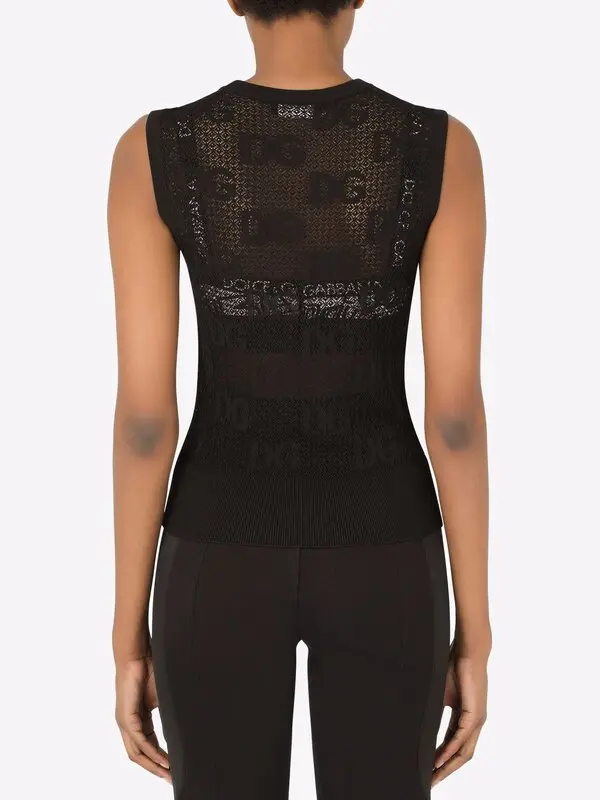 Dolce & Gabbana Sleeveless Lace-stitch Top