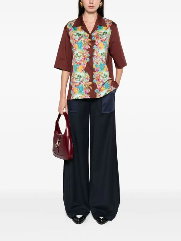 Roberto Cavalli Hawaii-print Cotton Shirt