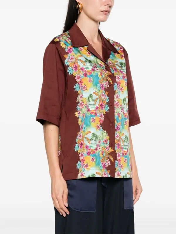 Roberto Cavalli Hawaii-print Cotton Shirt