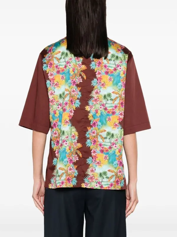 Roberto Cavalli Hawaii-print Cotton Shirt