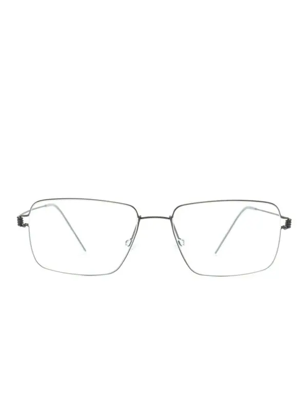 LINDBERG Aaron Rectangle-frame Glasses - Grey
