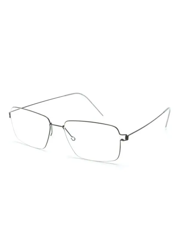 LINDBERG Aaron Rectangle-frame Glasses - Grey