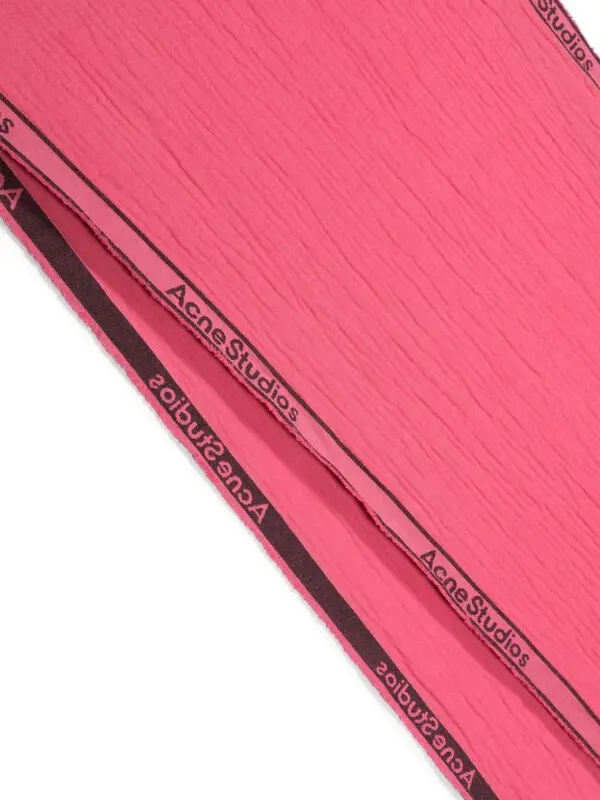 Acne Studios Jacquard-logo Seersucker Scarf